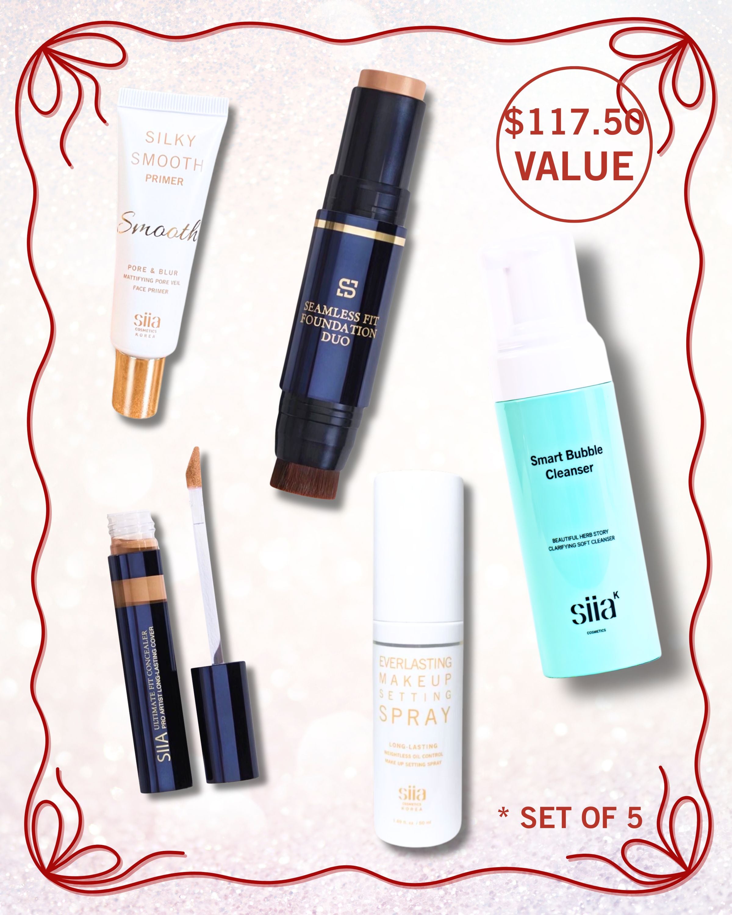 5-Pc. Perfect Base Collection W303 – Siia Cosmetics